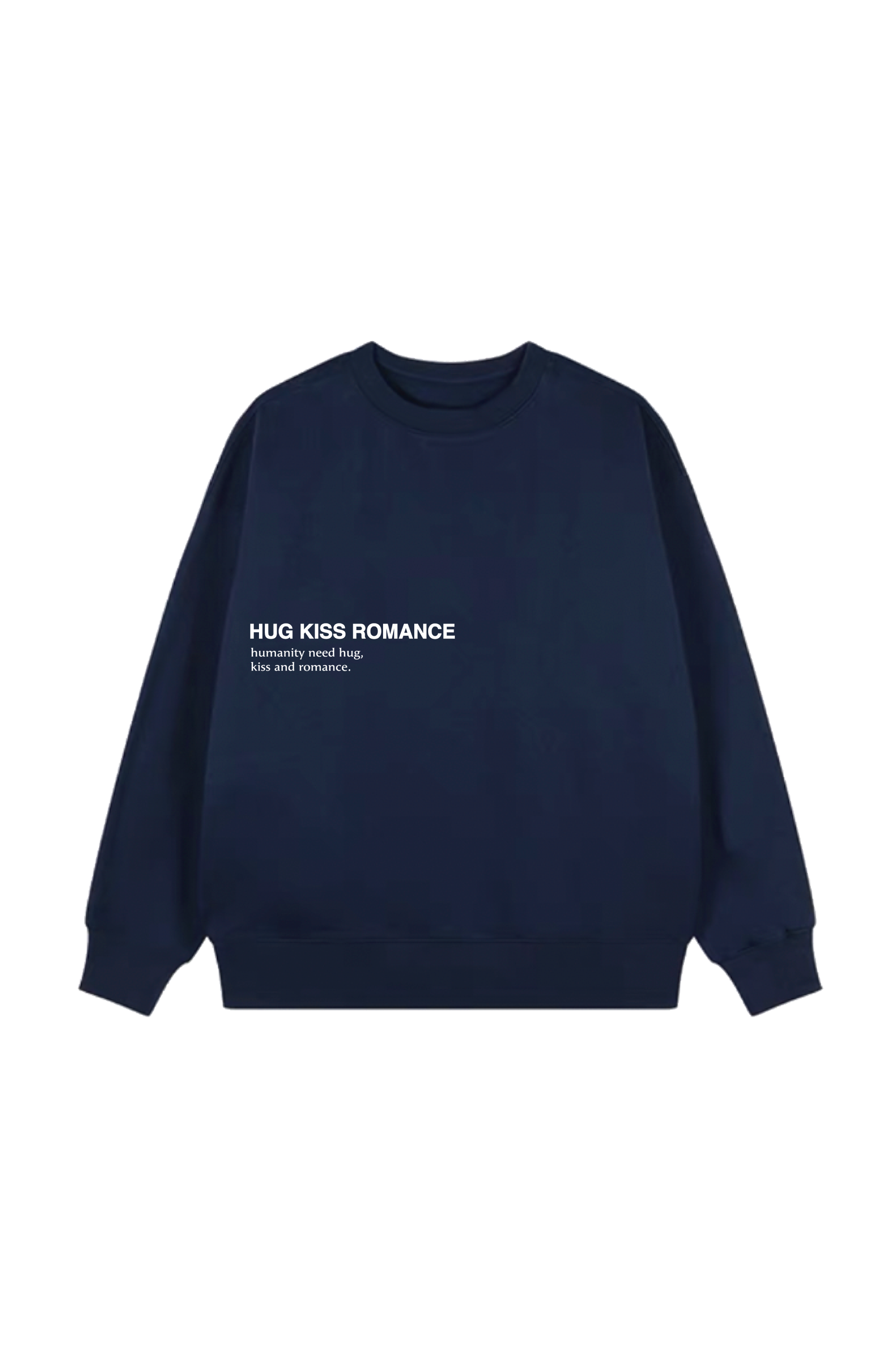 PRE ORDER / HUG KISS ROMANCE 'White Slogan' Sweater NV – U:UME