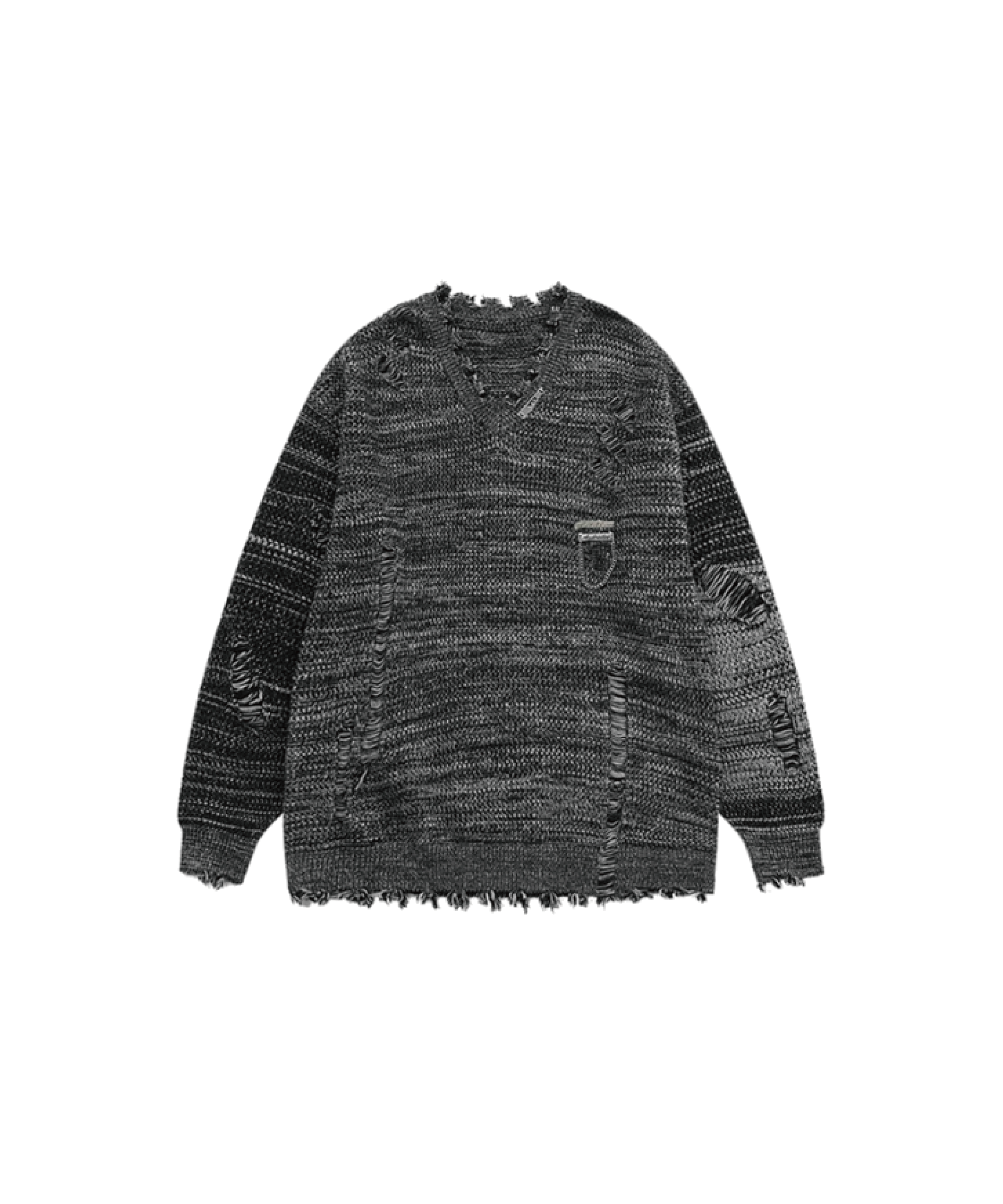 Metal Deco Broken Sweater – U:UME
