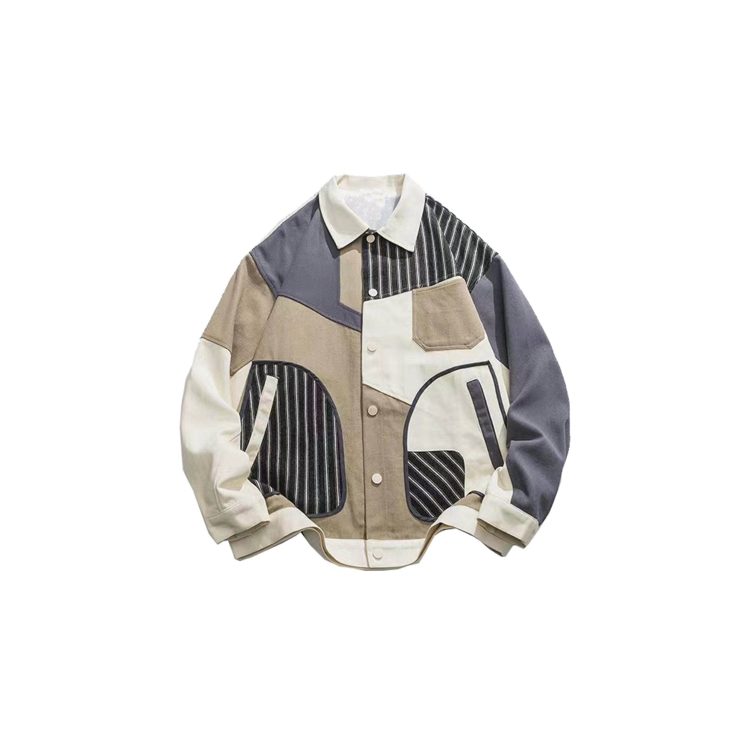 Patchwork Design Baseball Jacket – U:UME