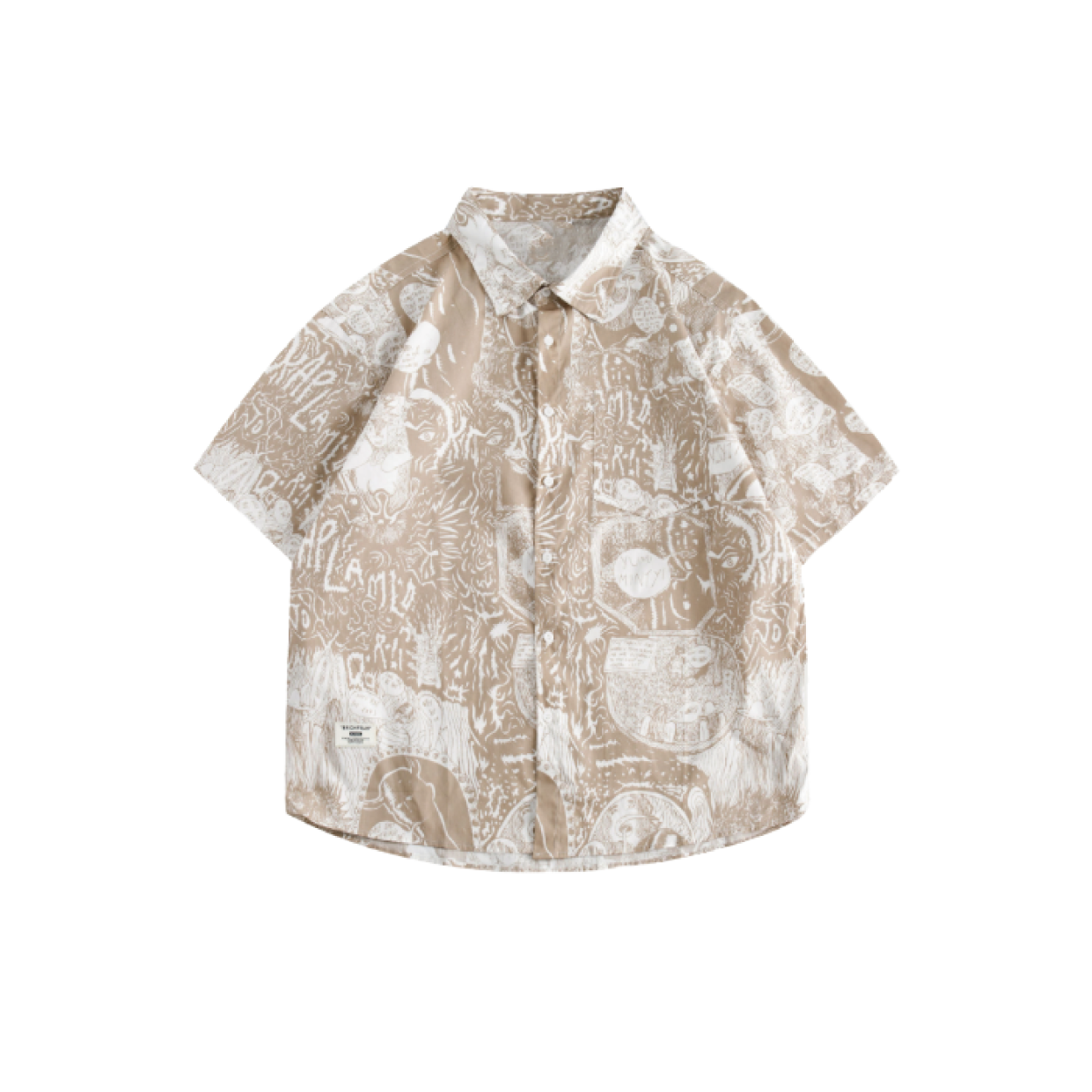Beige Motif Story Shirt – U:UME