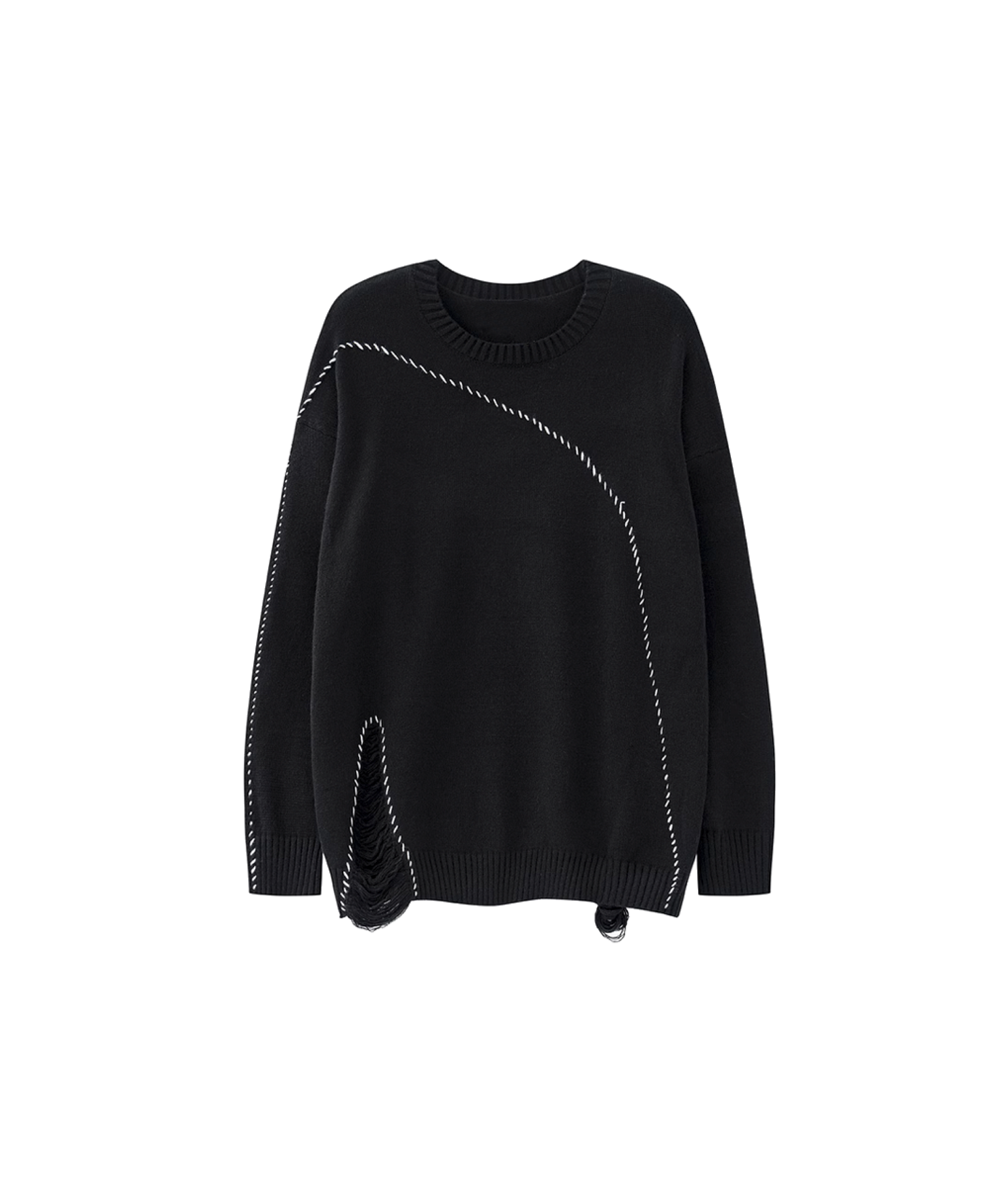 Broken Lace Piping Sweater – U:UME