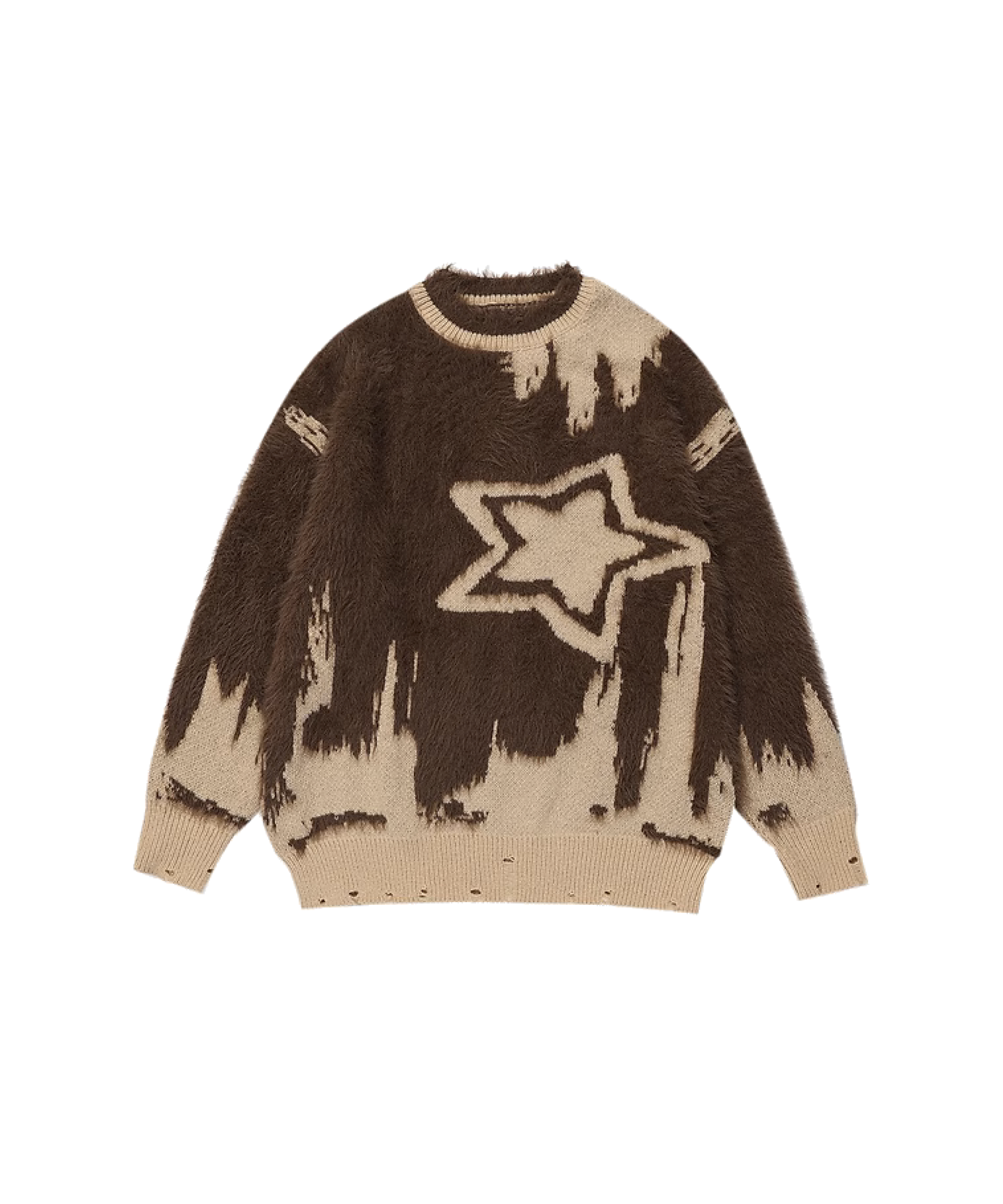 Mohair Star Pattern Sweater – U:UME