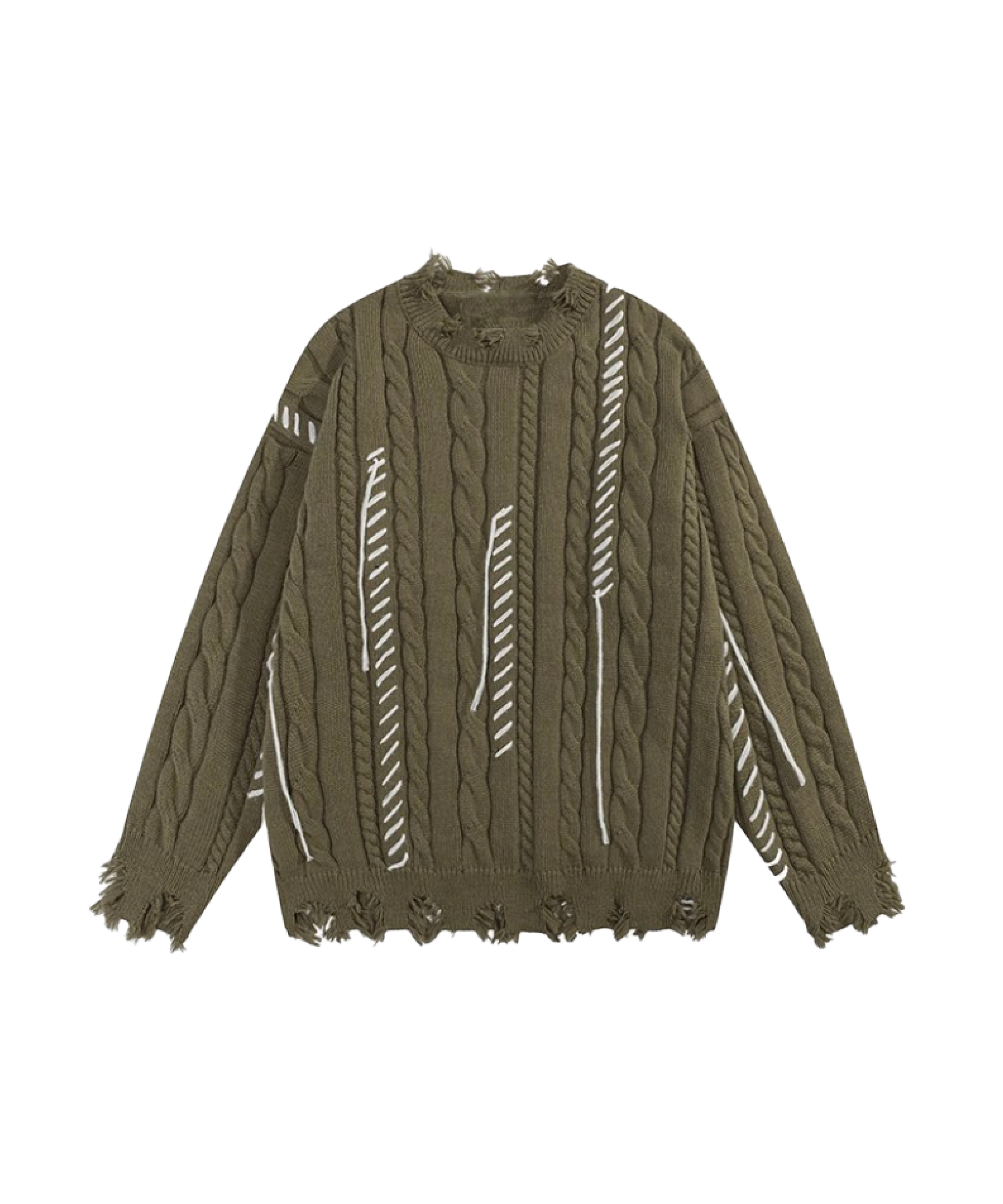 Broken Design Structured Sweater – U:UME