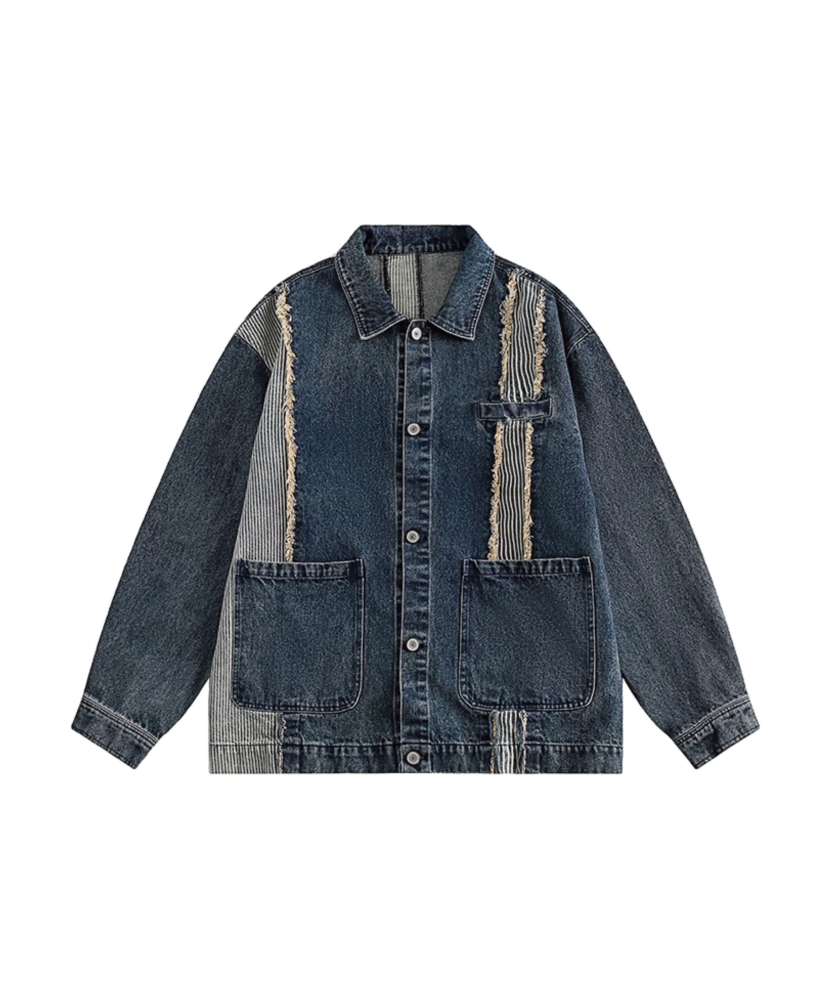 Stripe Stitching Denim Jacket – U:UME
