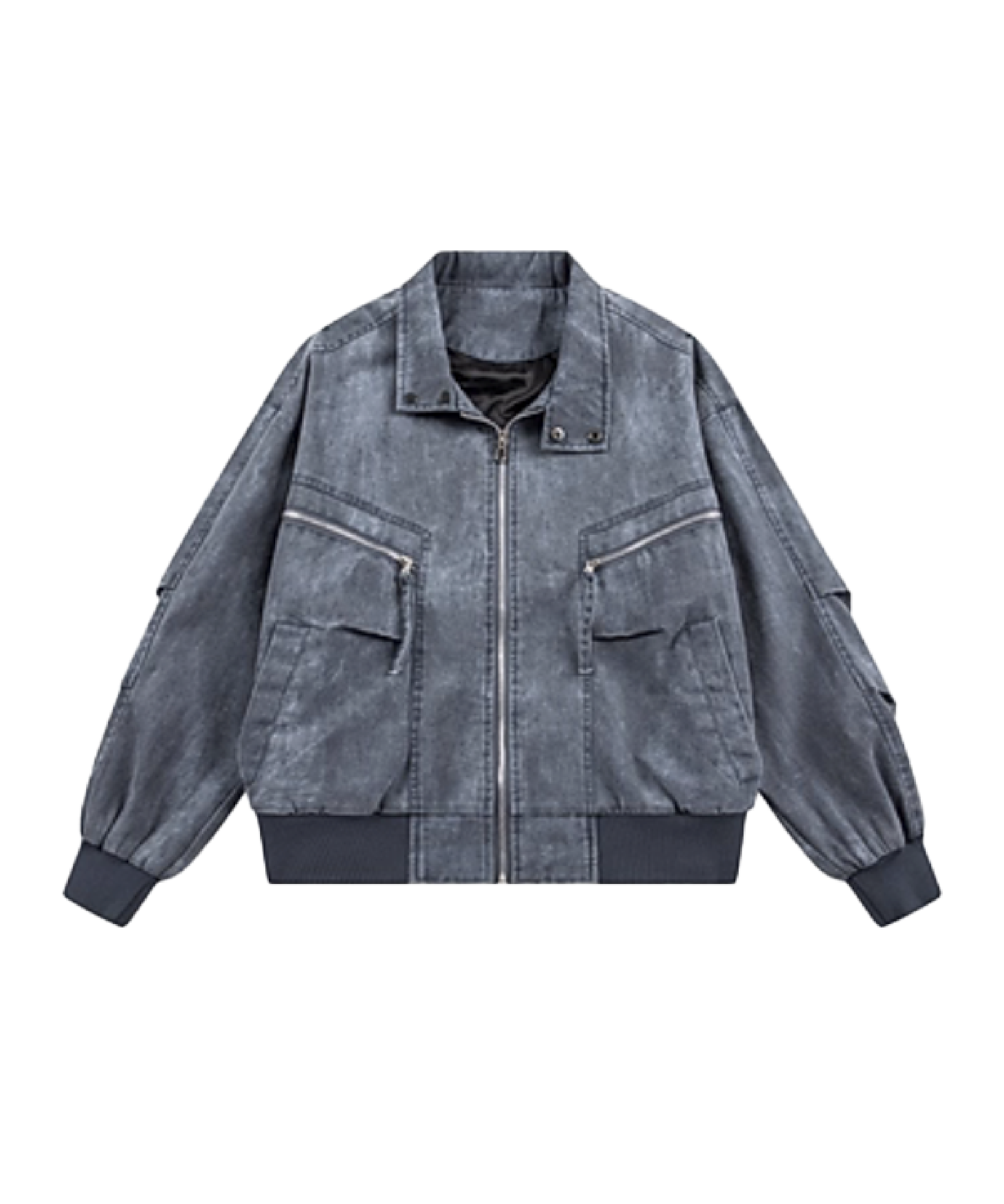 Distressed Denim Pocket Jacket – U:UME