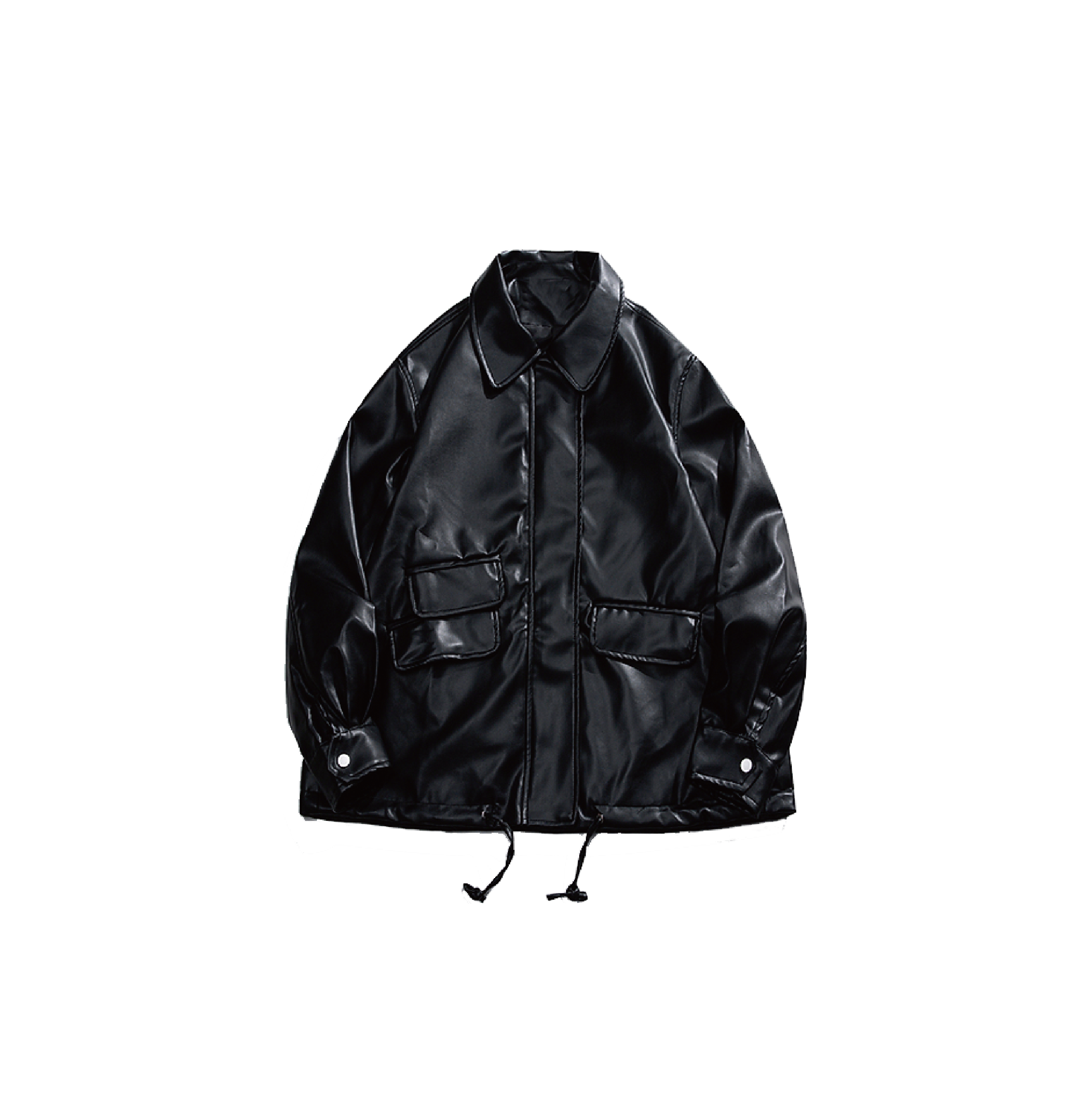 Black PU Leather Biker Jacket – U:UME